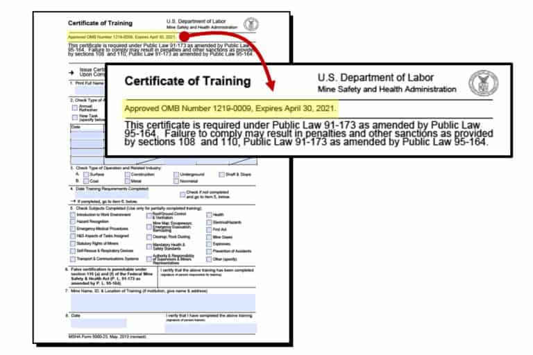How To Fill Out An MSHA 5000-23 Certificate of Training | MSHA University