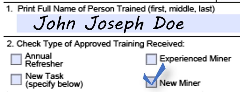 How To Fill Out An MSHA 5000-23 Certificate of Training | MSHA University