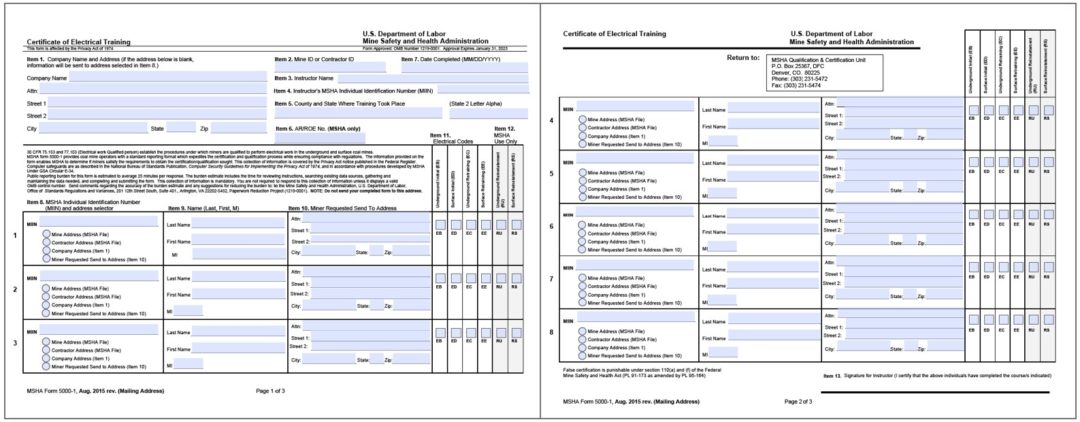 The 19 Most Frequently Requested MSHA Forms | MSHA University